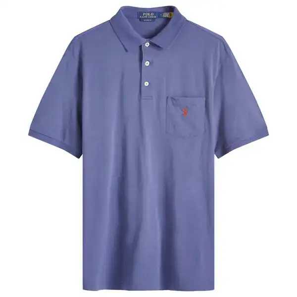 トップス Polo Ralph Lauren Garment-Dyed Polo Ralph Lauren Garment Dyed Polo Shirt In Light Navy - 45% Off